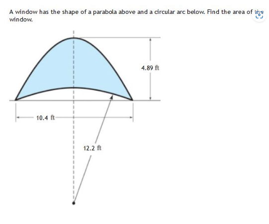 Solved A window has the shape of a parabola above and a | Chegg.com