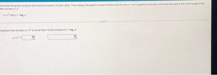 Solved How That The Given Functions Are Inverse Functions Of