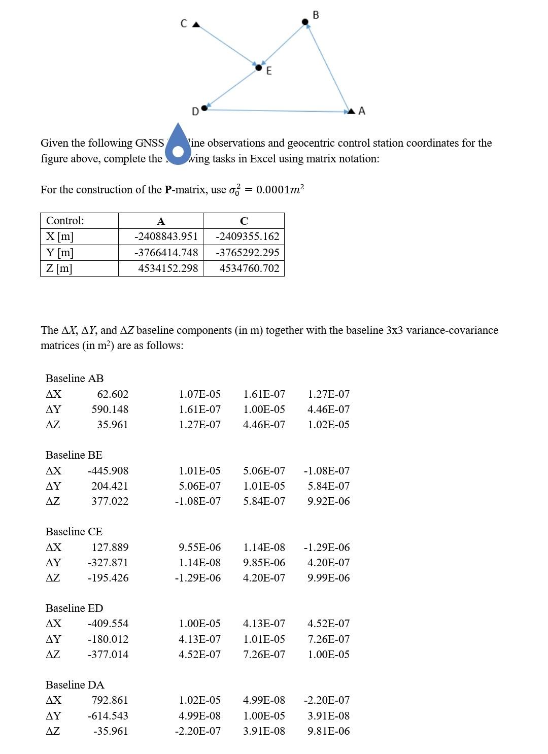 b) Find the adjusted baseline vector components and | Chegg.com