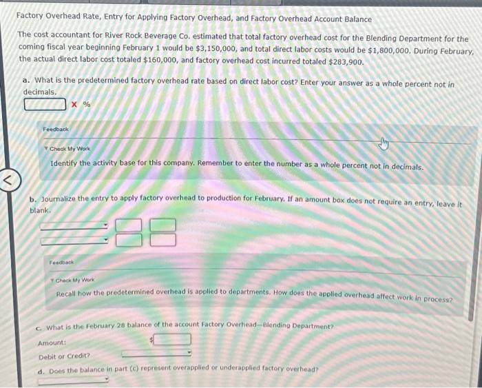 Solved Factory Overhead Rate, Entry for Applying Factory | Chegg.com