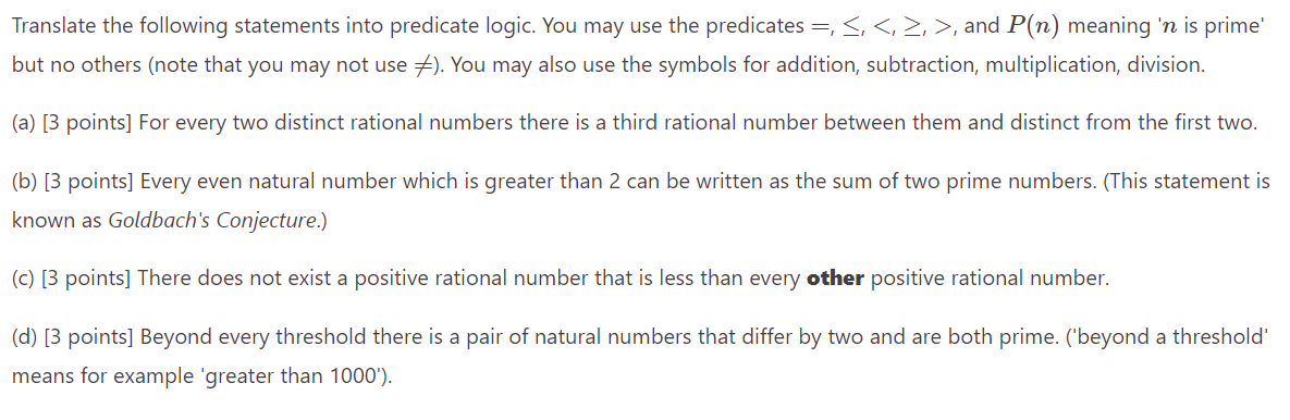 Solved Translate the following statements into predicate | Chegg.com