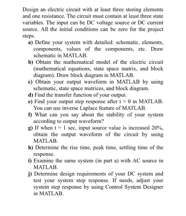 Solved Design an electric circuit with at least three | Chegg.com