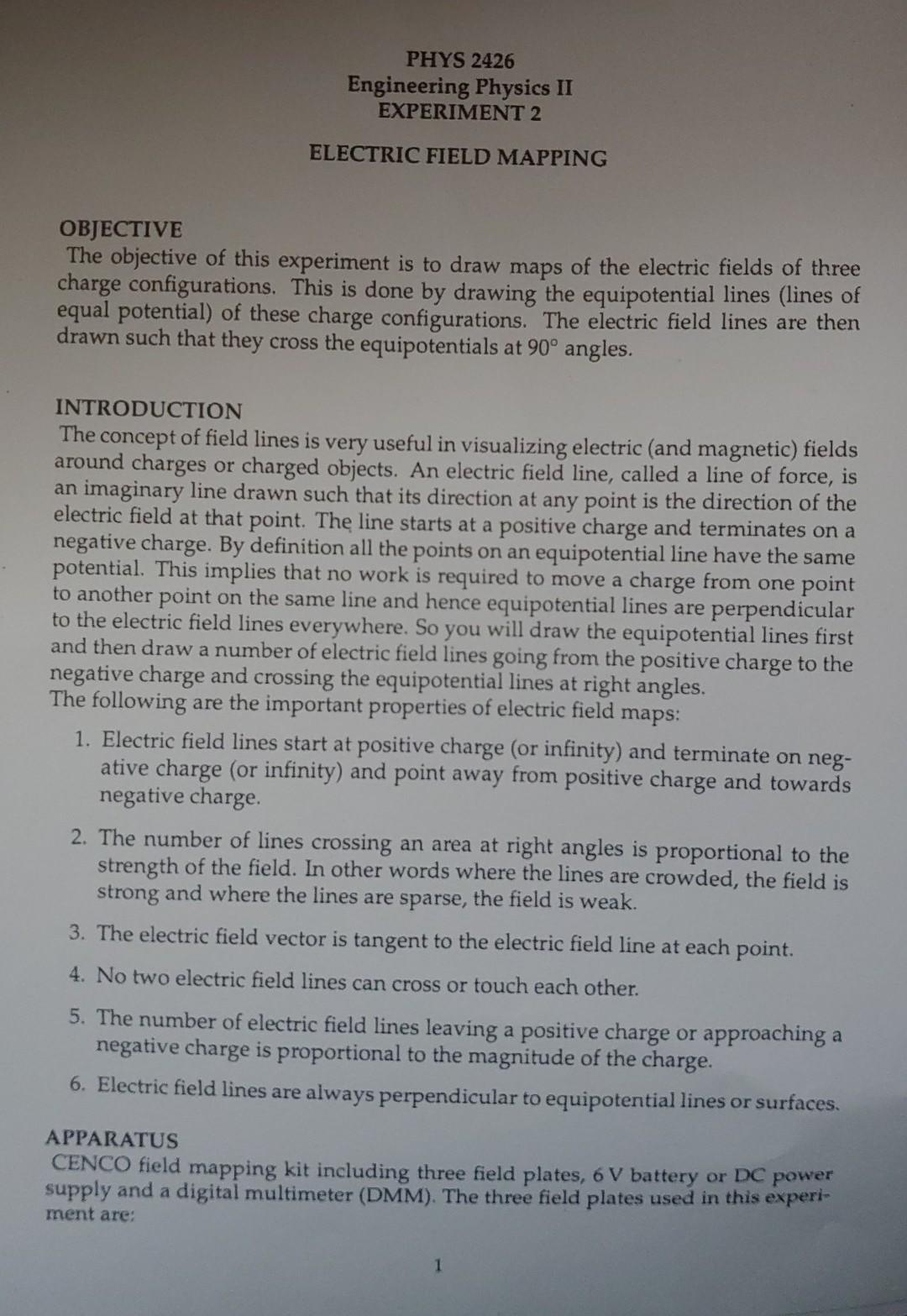 Solved PHYS 2426 Engineering Physics II EXPERIMENT 2 | Chegg.com