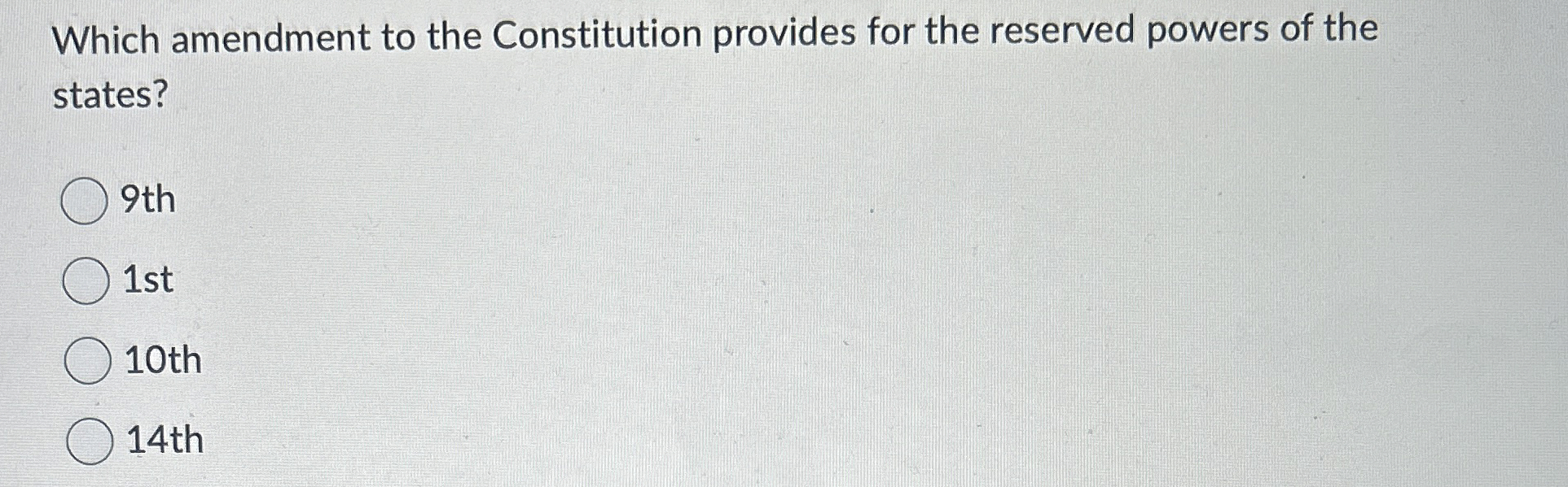 Solved Which amendment to the Constitution provides for the | Chegg.com