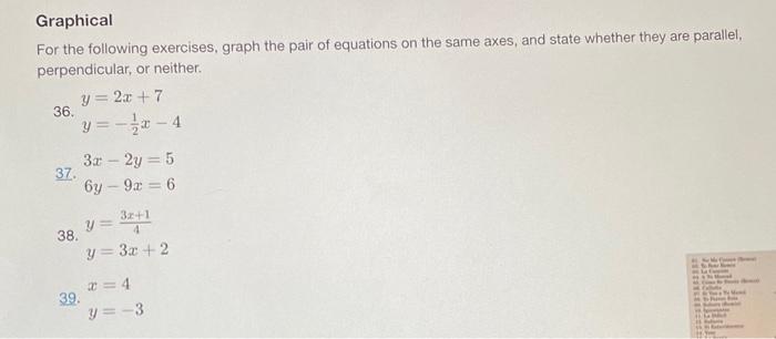 Solved Graphical For the following exercises, graph the pair | Chegg.com