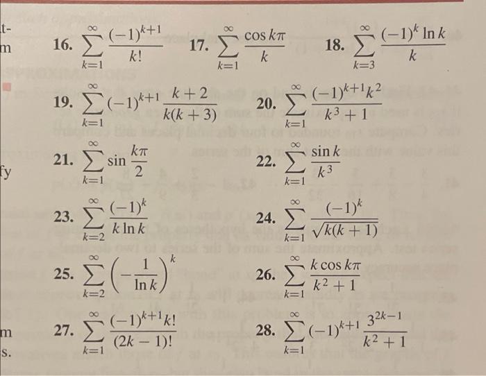 Solved 7-12 Use the ratio test for absolute convergence | Chegg.com