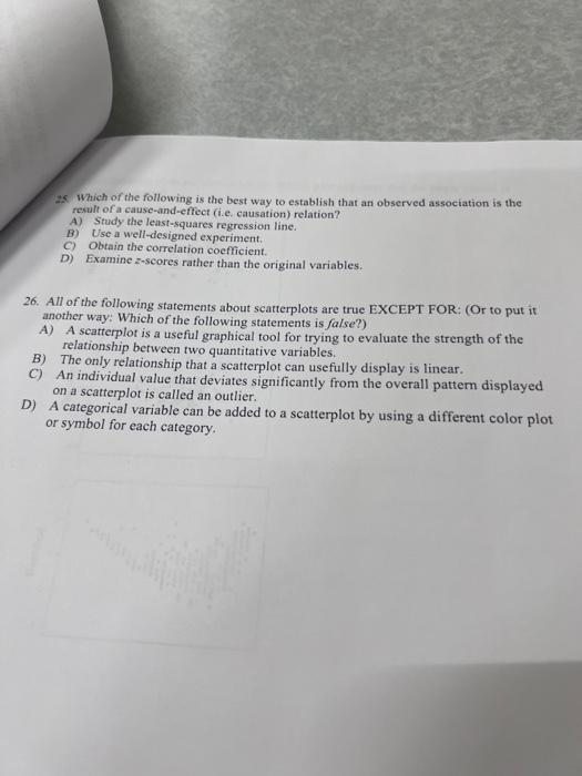 Solved A Negression anstyais is properly performed between | Chegg.com