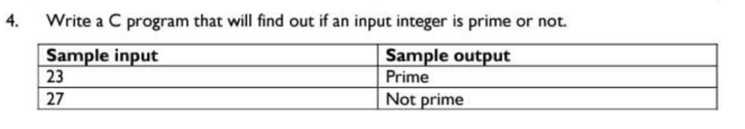 Solved Write a C ﻿program that will find out if an input | Chegg.com