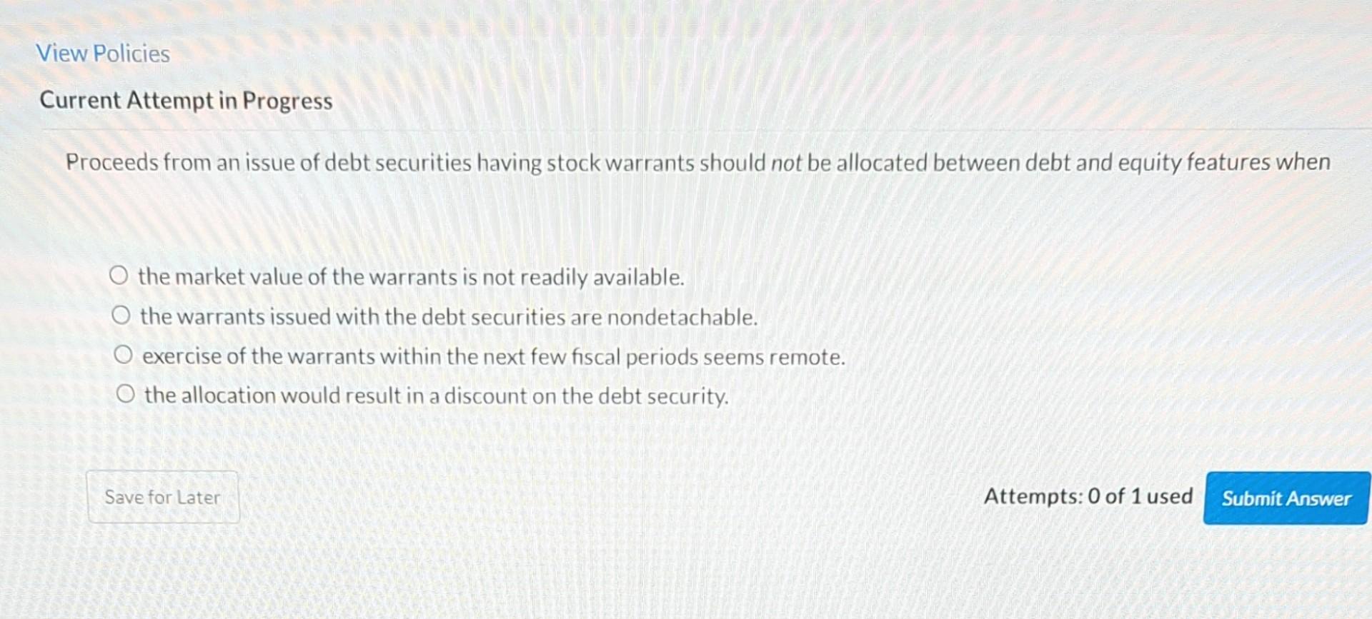 Solved Proceeds from an issue of debt securities having | Chegg.com