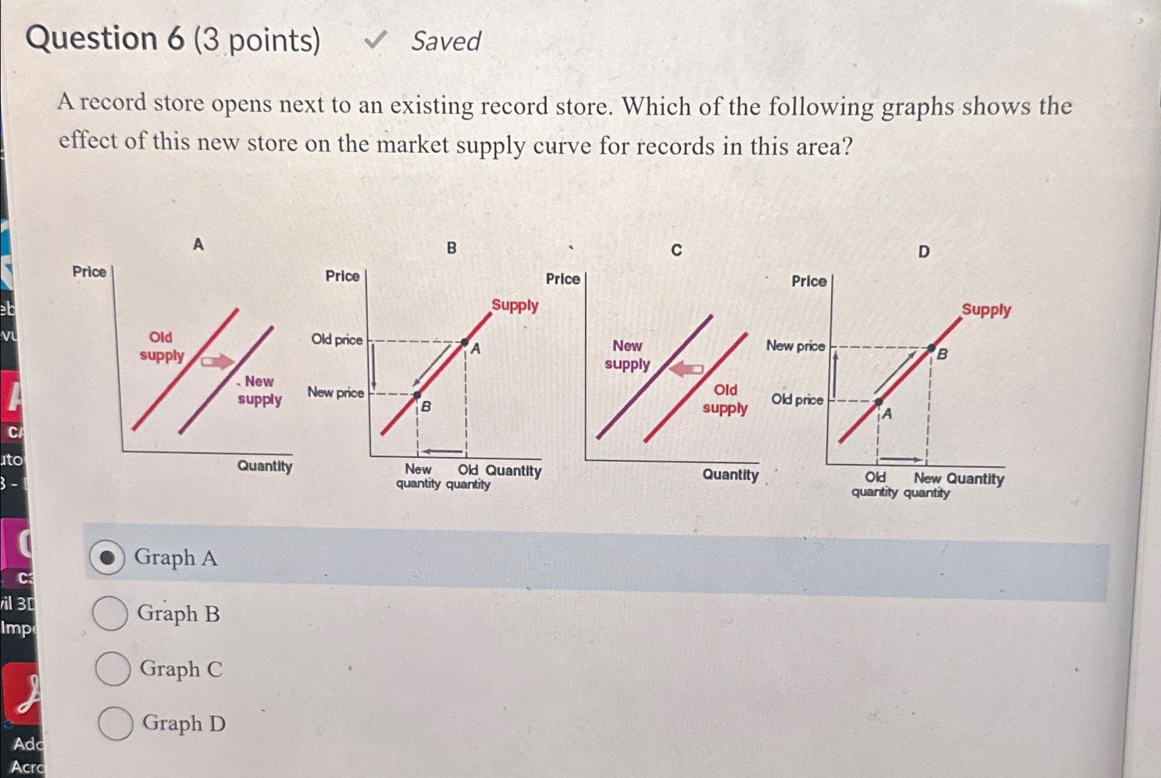 Solved Question 6 (3 ﻿points)SavedA record store opens next | Chegg.com