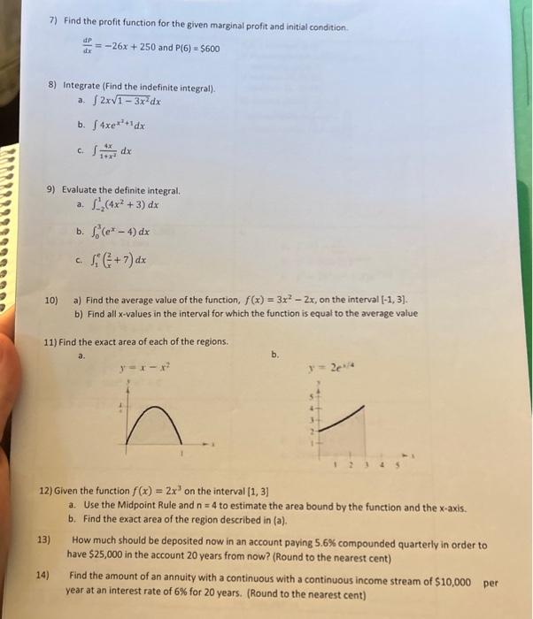Solved Please show me how to do each step for each problem. | Chegg.com