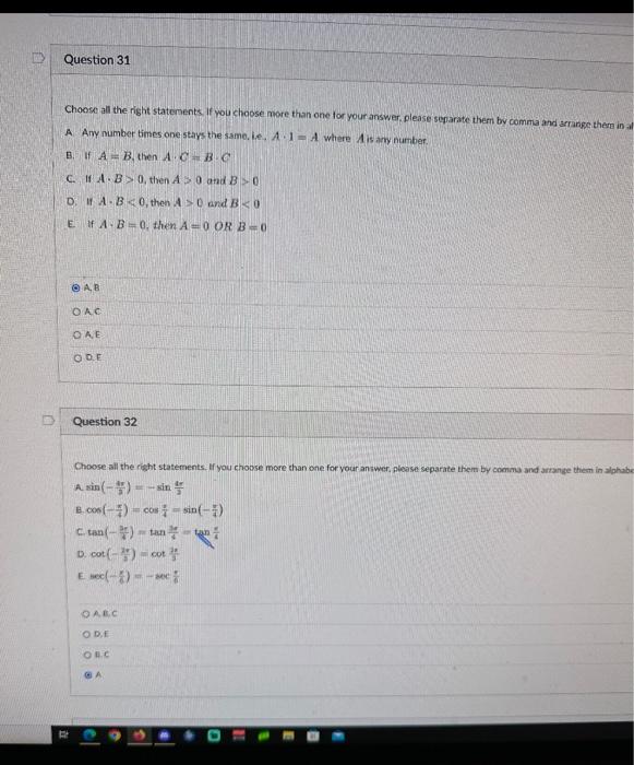 Solved Choose ALL correct statement(5). If you have more | Chegg.com