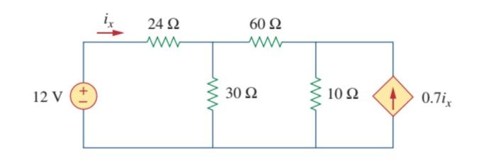 Solved Find The Value Of Current Ix In The Circuit Below