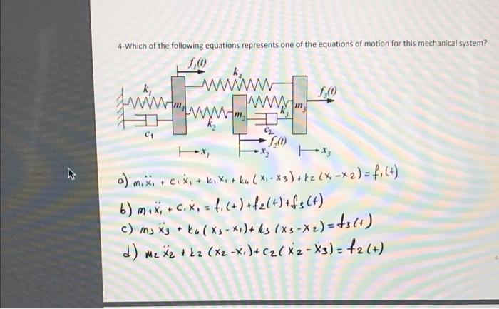 Solved 4 Which Of The Following Equations Represents One Of