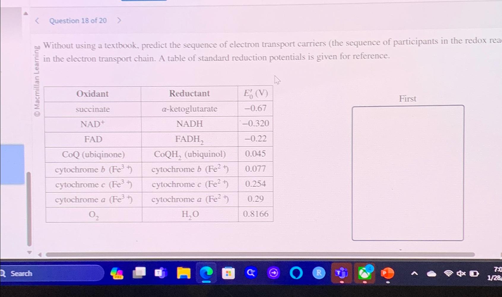 Solved Question 18 ﻿of 20Without using a textbook, predict | Chegg.com