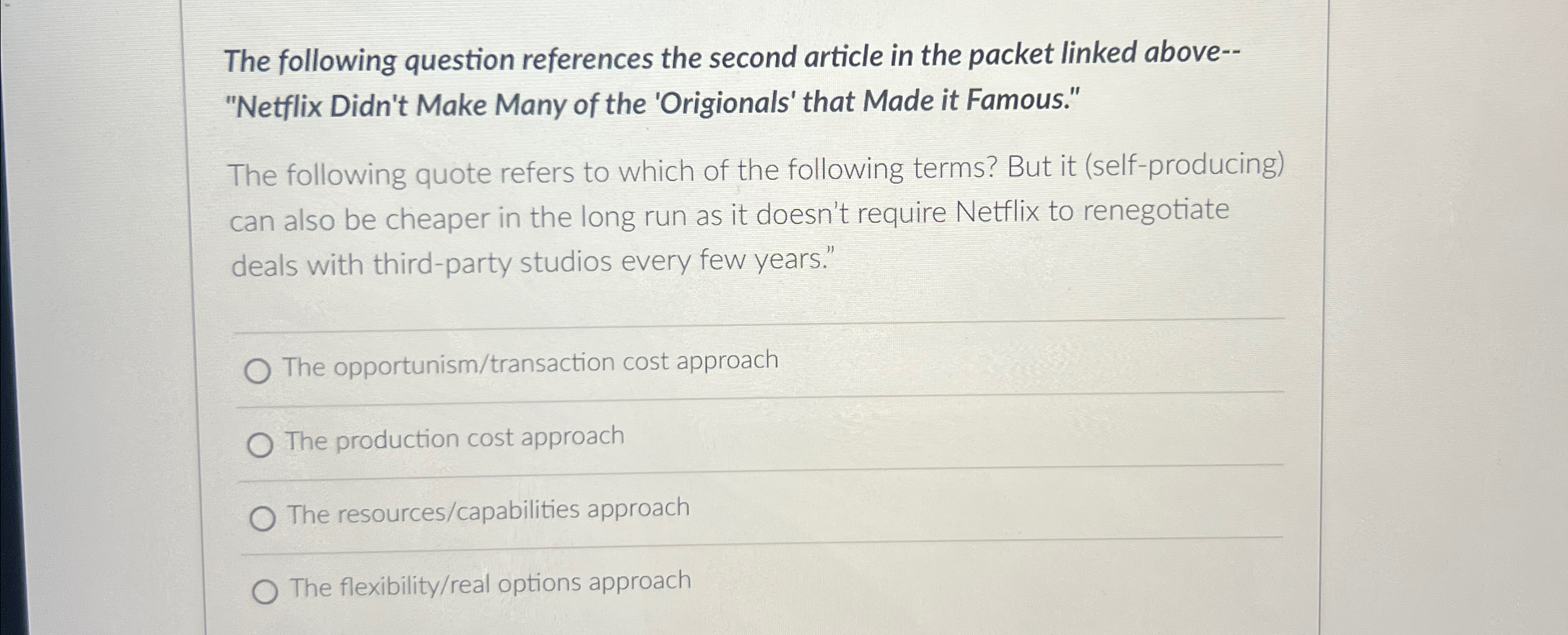 Solved The following question references the second article | Chegg.com