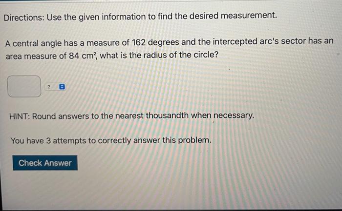 Solved Directions: Use the given information to find the | Chegg.com