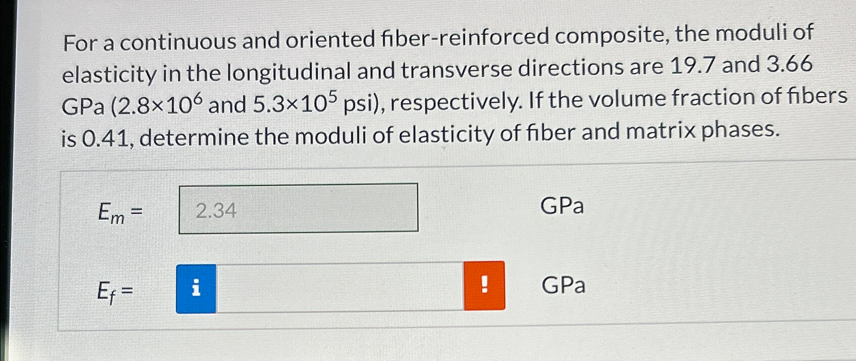 Solved For a continuous and oriented fiber-reinforced | Chegg.com