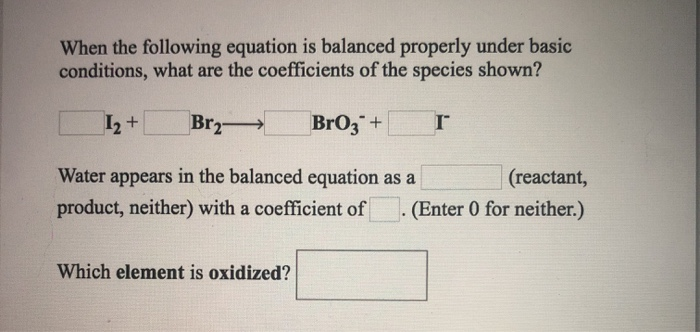 Solved When the following equation is balanced properly | Chegg.com