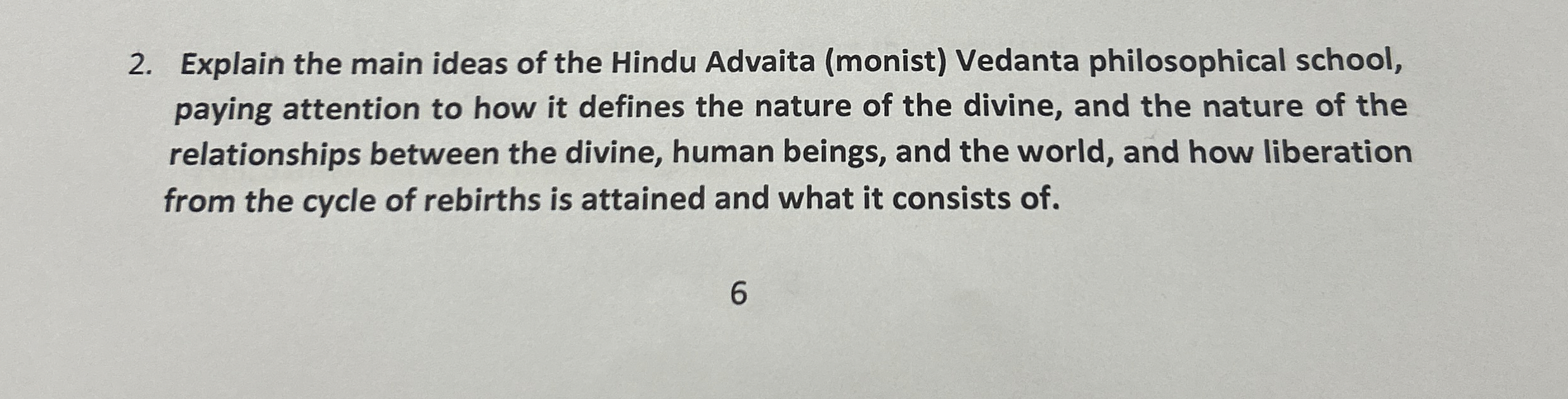 Solved Explain the main ideas of the Hindu Advaita (monist) | Chegg.com