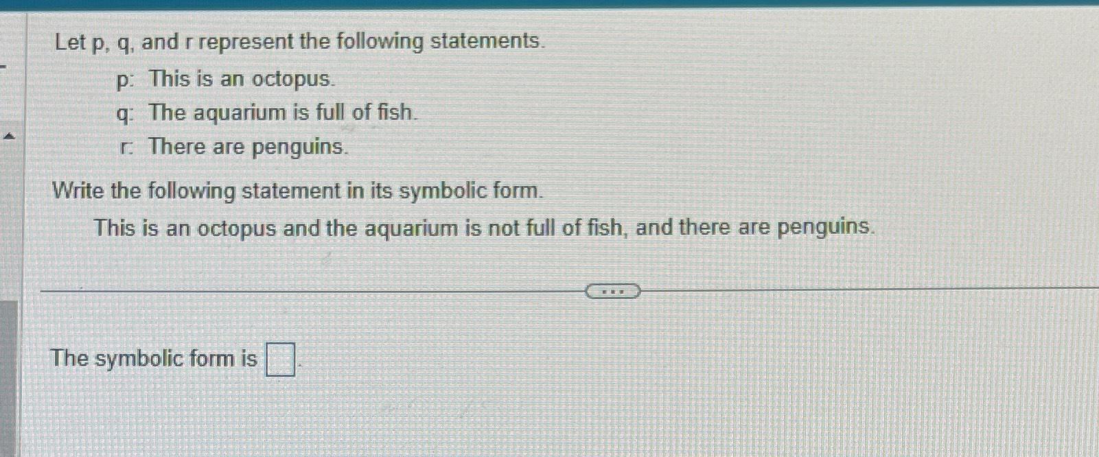 Solved Let p,q, ﻿and r ﻿represent the following statements.p | Chegg.com