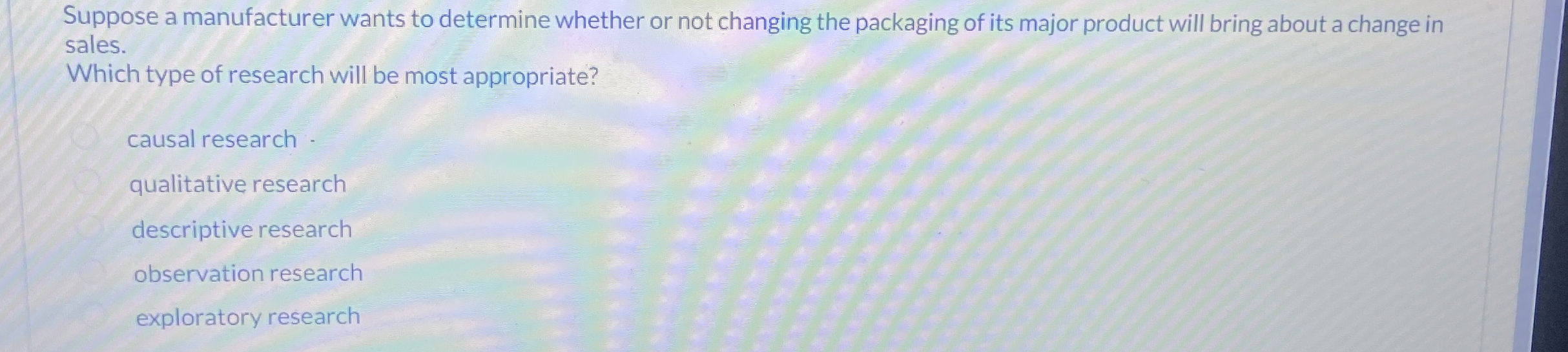Solved Suppose a manufacturer wants to determine whether or | Chegg.com