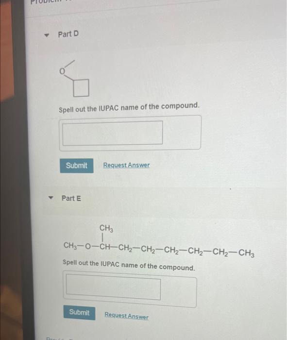 Solved Spell out the IUPAC name of the compound. Part B | Chegg.com
