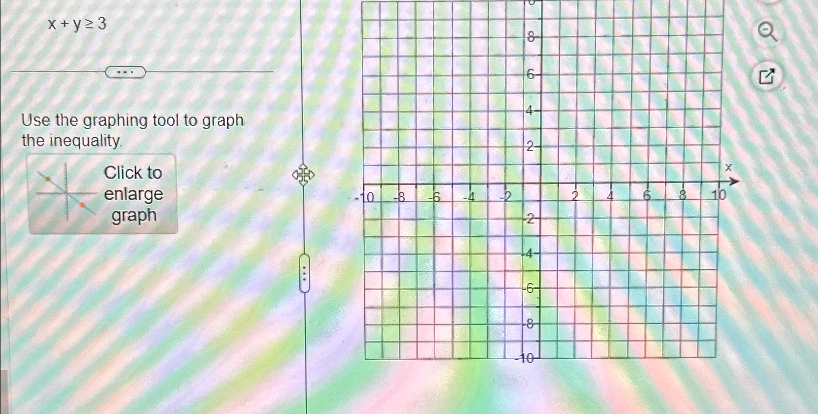 Solved Graph the inequalityx+y≥3 | Chegg.com