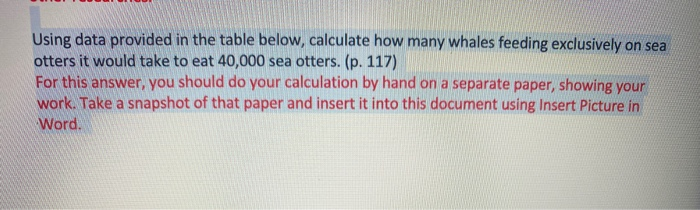 Solved Using data provided in the table below, calculate how | Chegg.com
