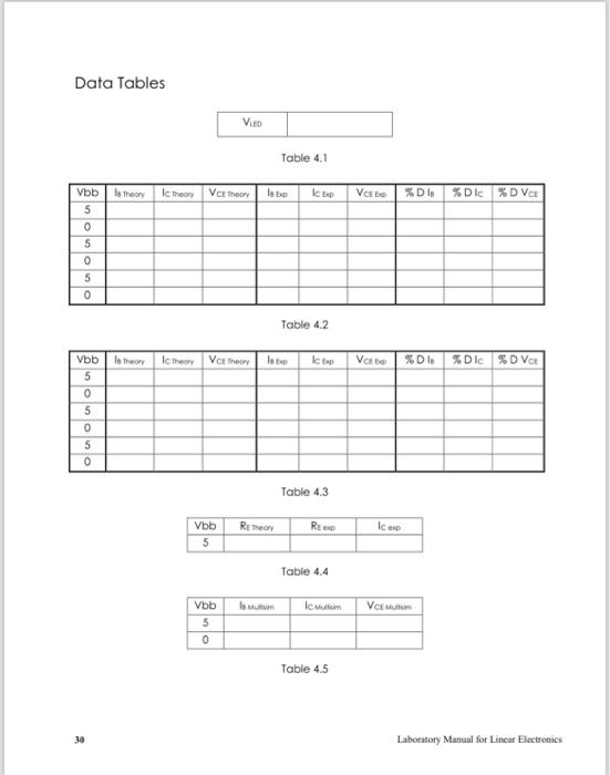 Solved Questions Vbb 5 0 IB Multisim Ic Multisim Table 4.6 | Chegg.com