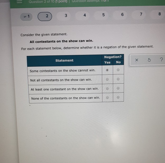 Solved Question 2 of 10 point) Question Allempl TUIT - 1 2 3 | Chegg.com Solved Question 2 of 10 point) Question Allempl TUIT - 1 2 3 | Chegg.com