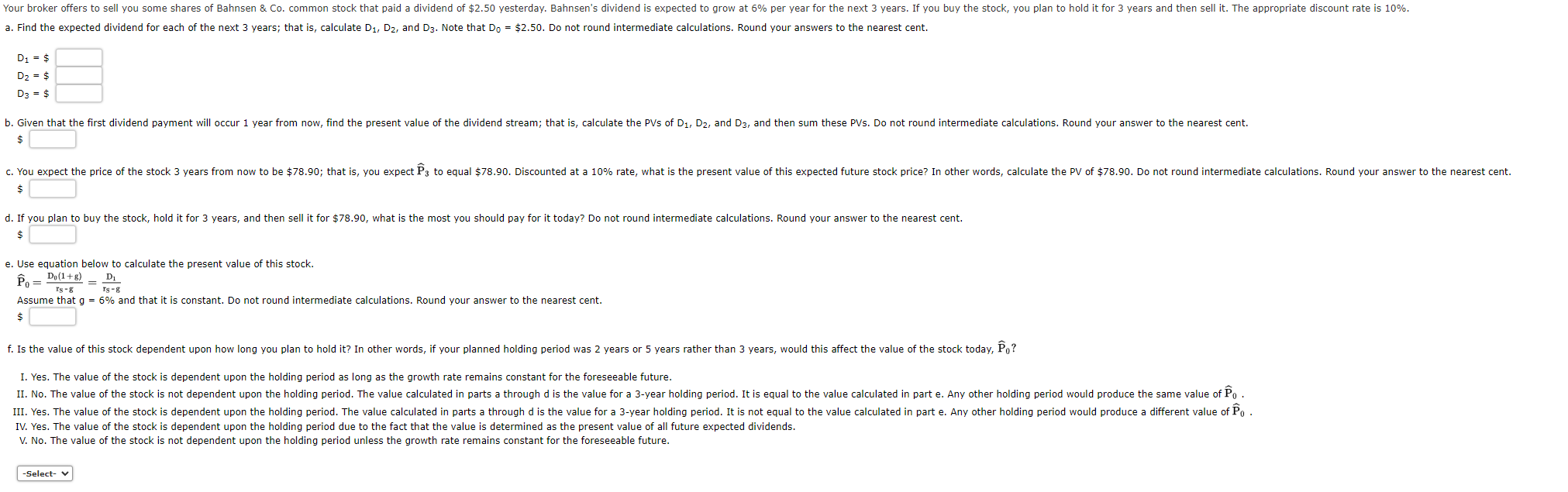 Solved a. ﻿Find the expected dividend for each of the next 3 | Chegg.com