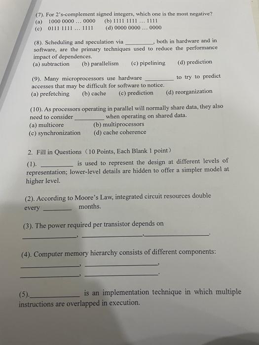 Solved (1). Computer C's performance is 4 times as fast as | Chegg.com