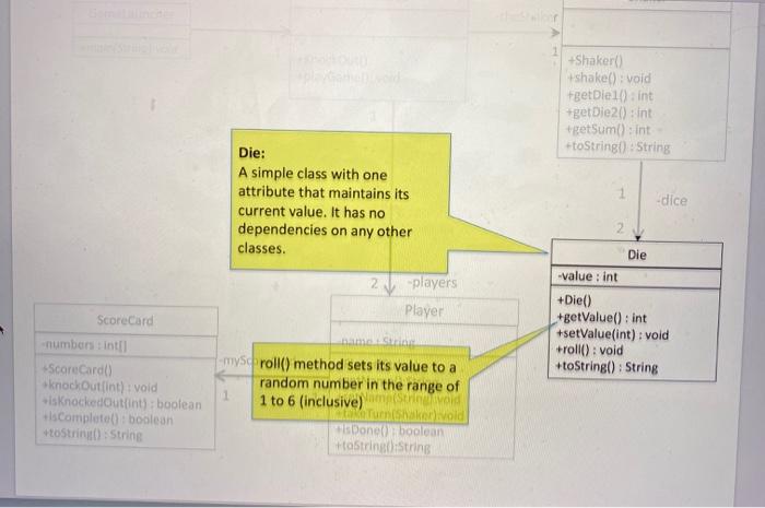 Solved Knockout GameLauncher +main(String):void Shaker | Chegg.com