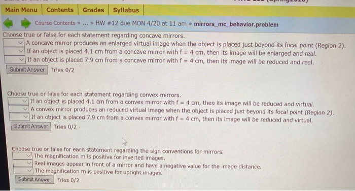 Solved Main Menu Contents Grades Syllabus Course Contents > | Chegg.com