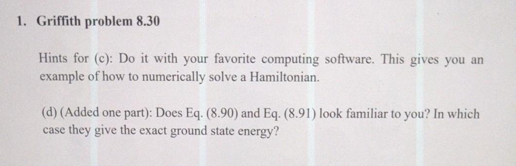 Solved Problem 830 Performing A Variational Calculation 0939