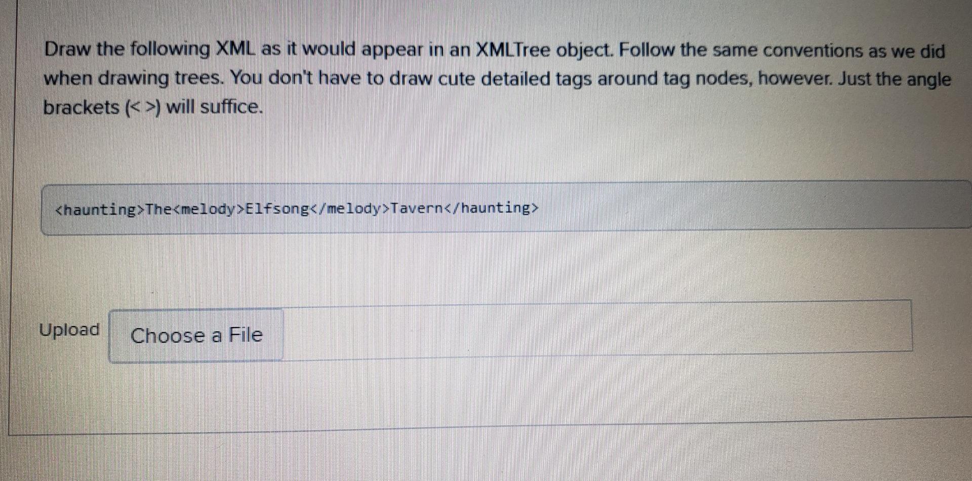 Solved Draw the following XML as it would appear in an | Chegg.com