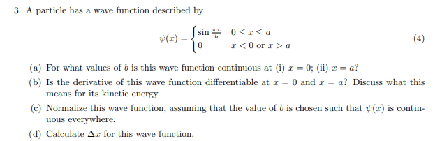 Solved A particle has a wave function described by \psi | Chegg.com