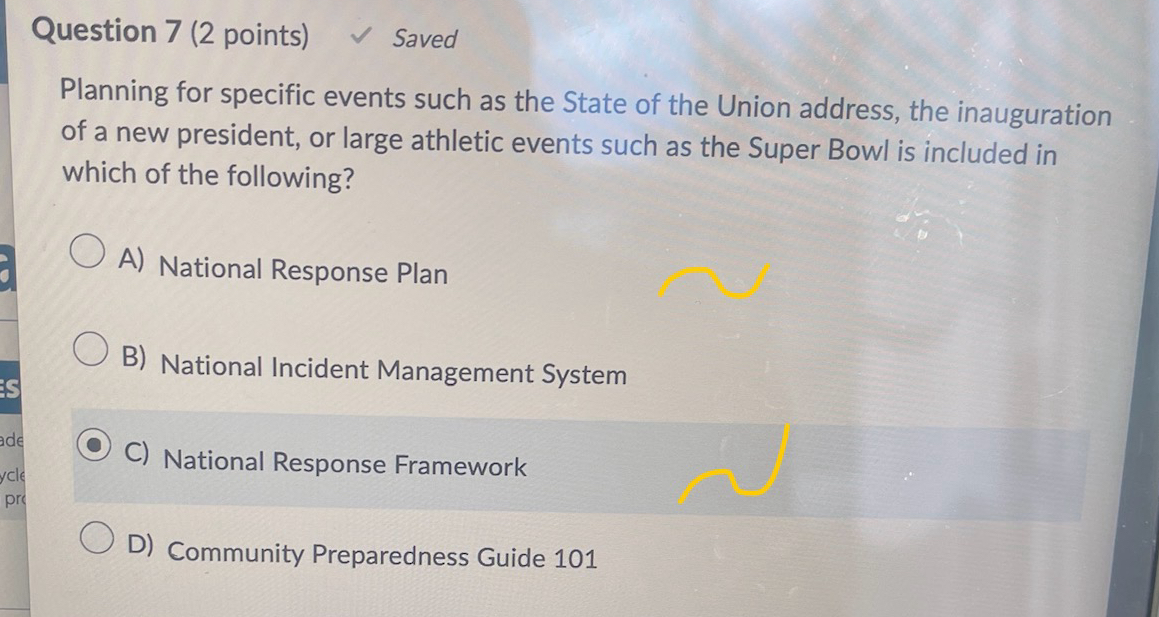 Solved Question 7 (2 ﻿points) ﻿SavedPlanning for specific | Chegg.com