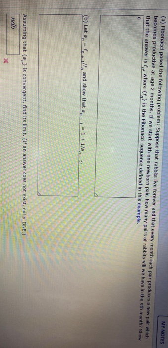 Solved My Notes A Fibonacci Posed The Following Problem
