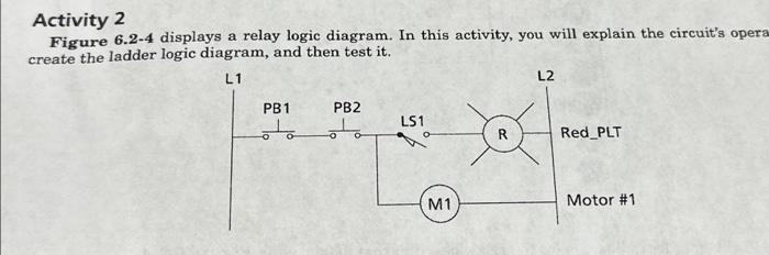 Solved help please step 4. Draw the PLC Ladder for the relay | Chegg.com