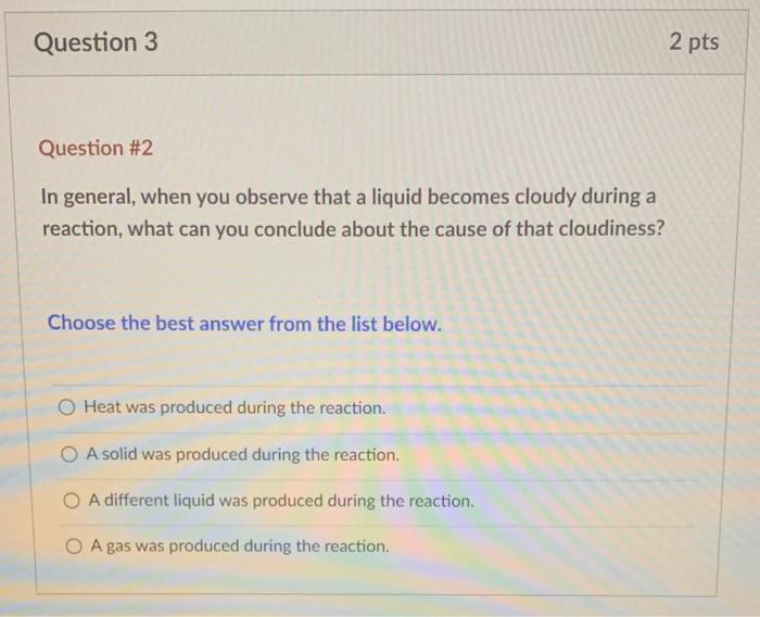 PART L. EVIDENCE OF CHEMICAL REACTIONS Table 1-A. | Chegg.com