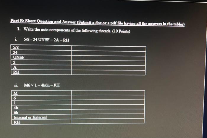 Solved Part By Short Onestion and Answer (Submit a doc or a | Chegg.com