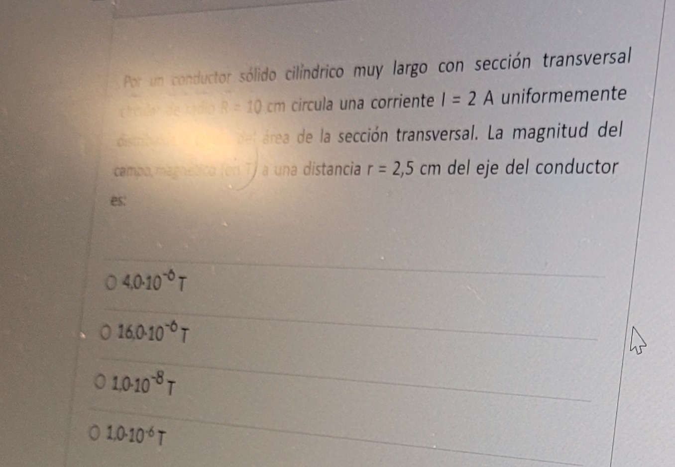 Solved Av man canductor solido cilindrico muy largo con | Chegg.com