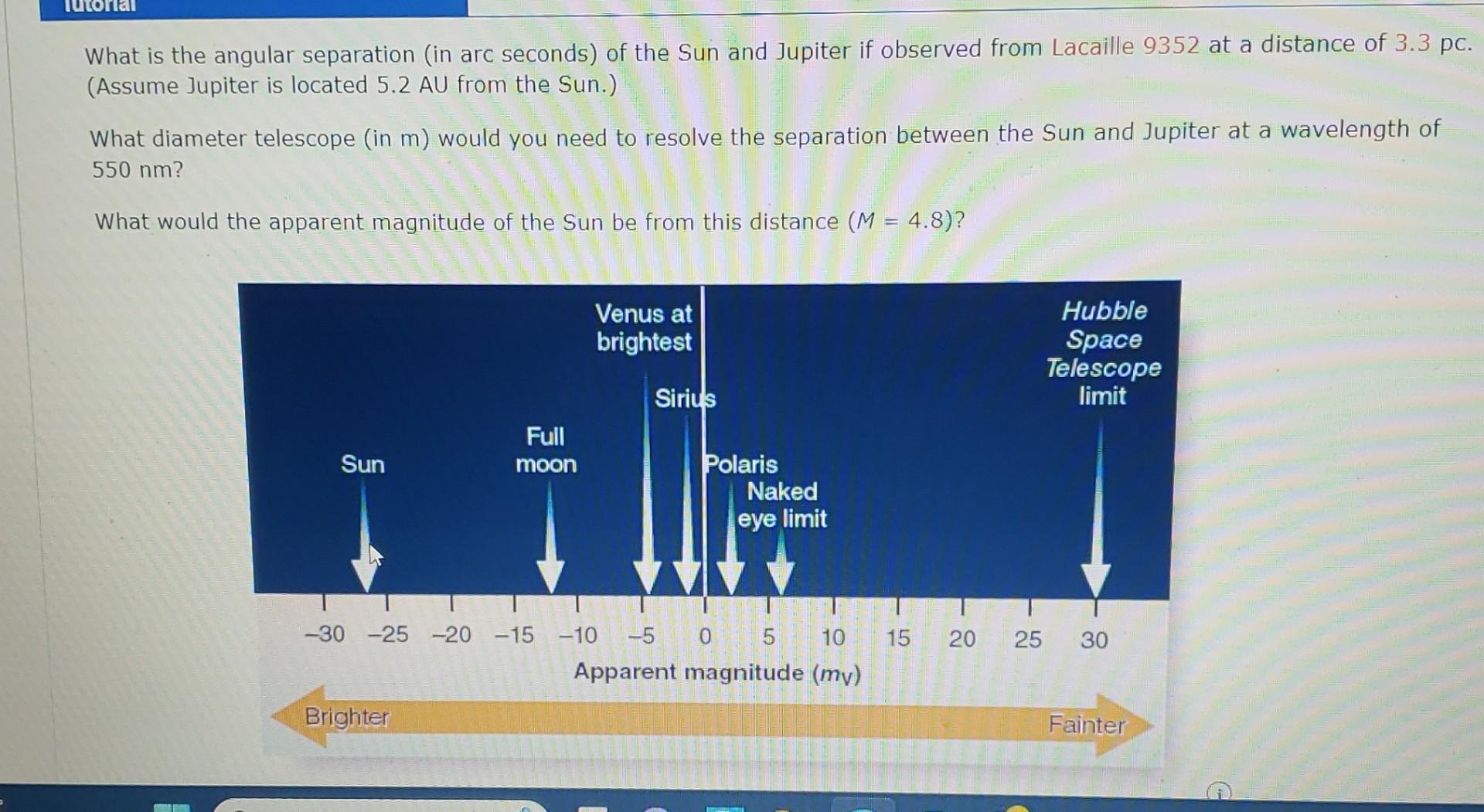 Solved What is the angular separation (in arc seconds) of | Chegg.com