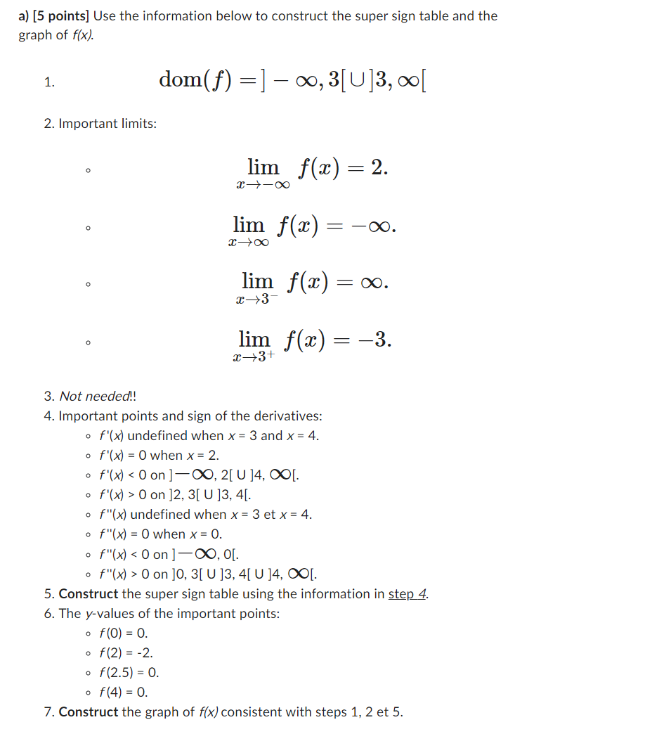 a) [5 ﻿points] ﻿Use the information below to | Chegg.com