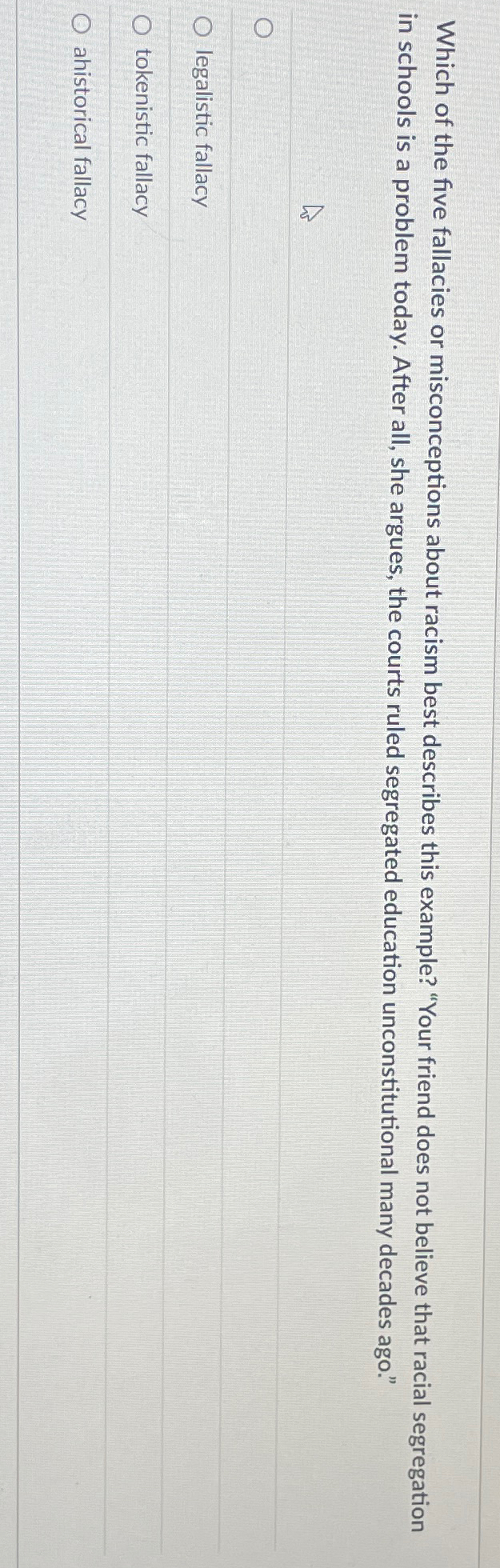 Solved Which of the five fallacies or misconceptions about | Chegg.com