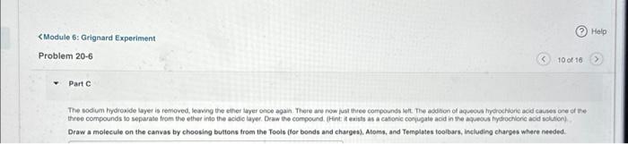Solved ¿Module 6: Grignard Experiment Problem 20−6three | Chegg.com