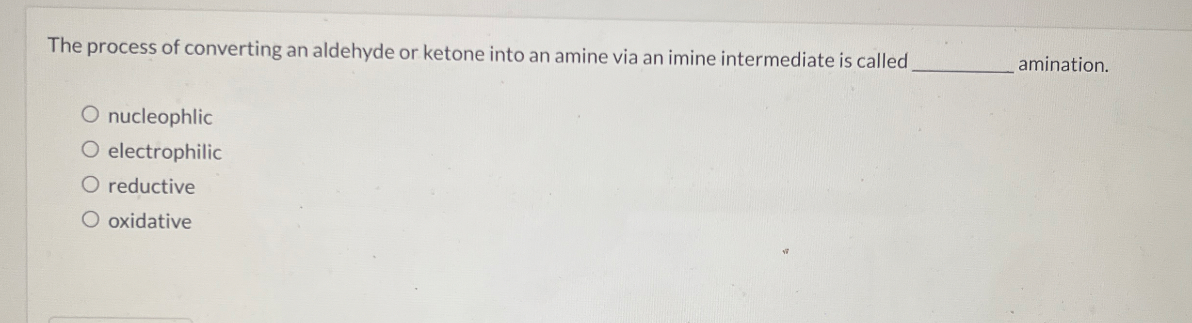 Solved The process of converting an aldehyde or ketone into | Chegg.com