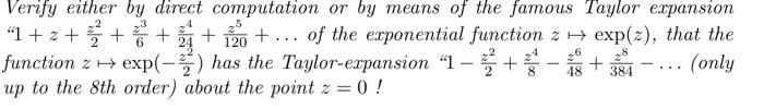 Solved Verify either by direct computation or by means of | Chegg.com